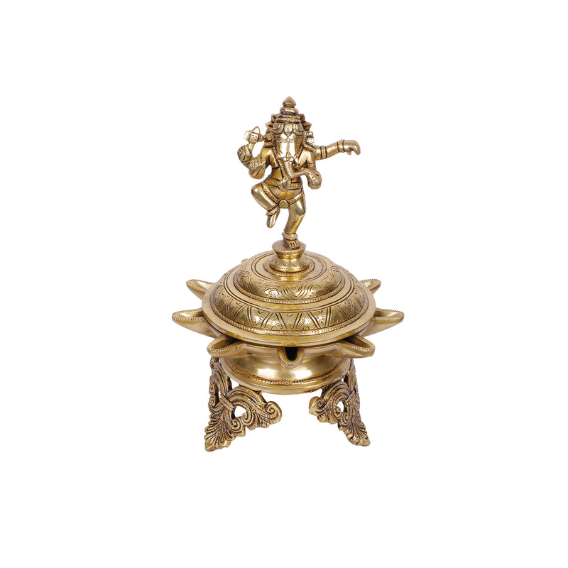 Brass Dancing Ganesha lamp – Ragaarts