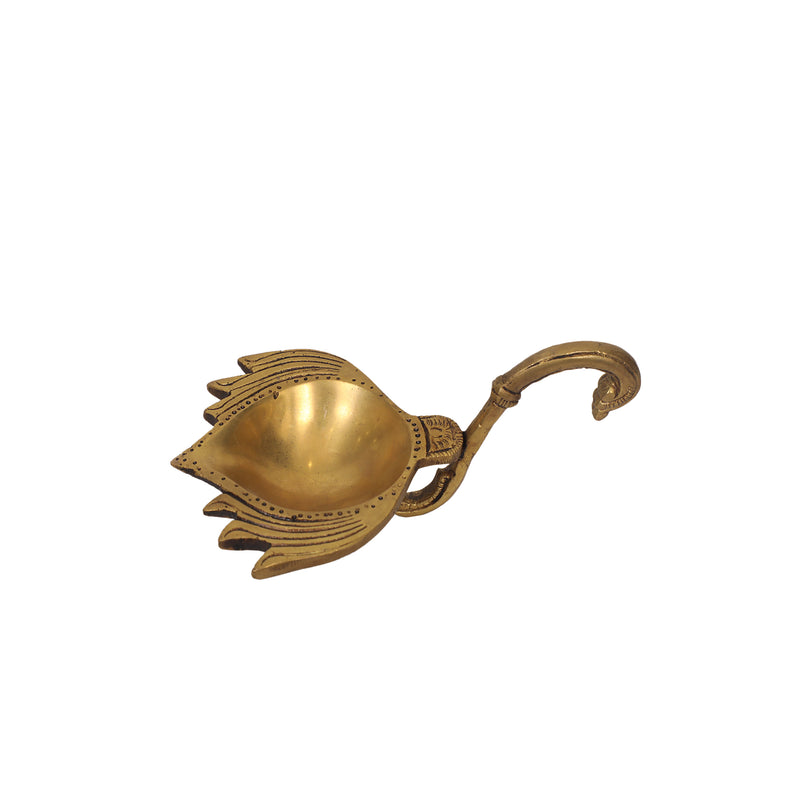 Decorative Brass Hand Deepak Lamp for Pooja Aarti Use | Ragaarts