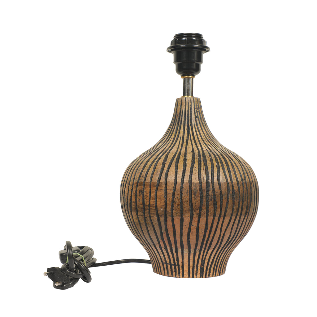wooden lamp matka shape – Ragaarts
