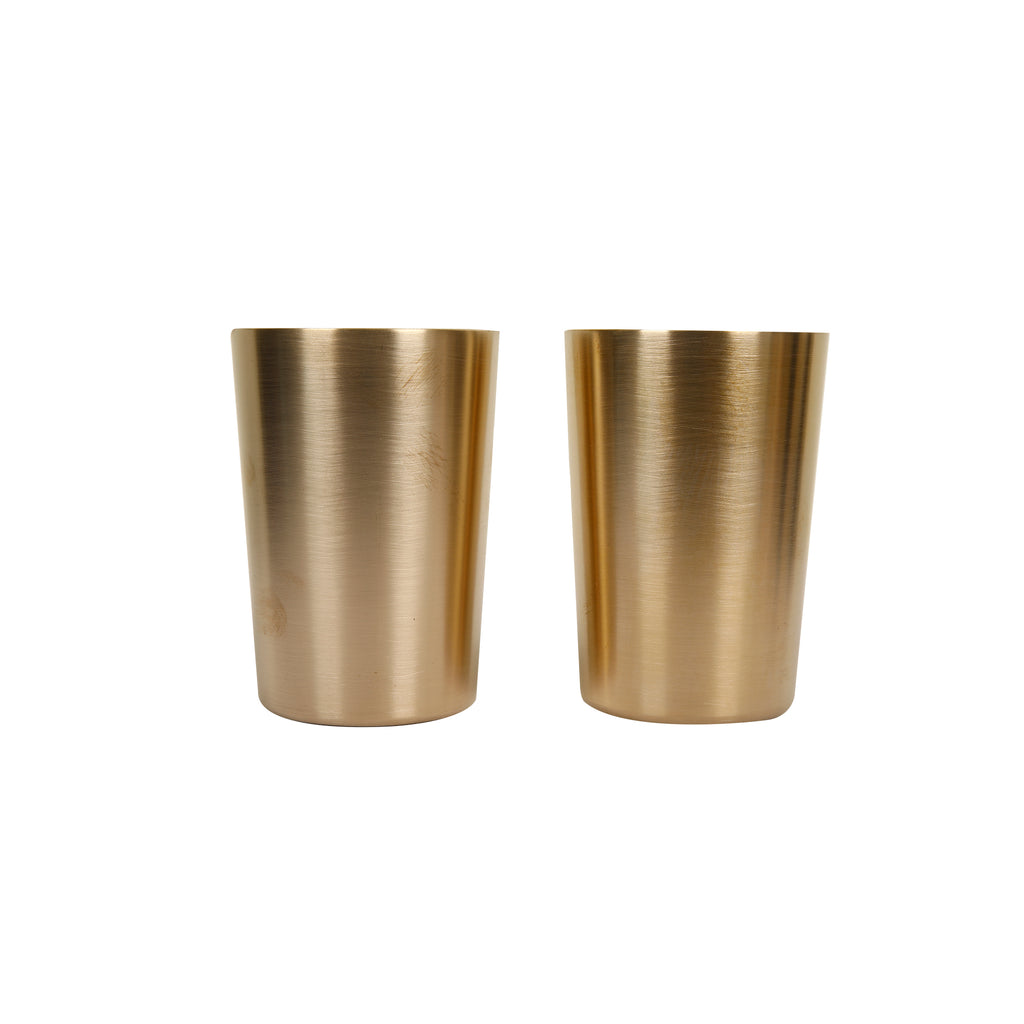 BRASS KANSA GLASS SET OF TWO – Ragaarts