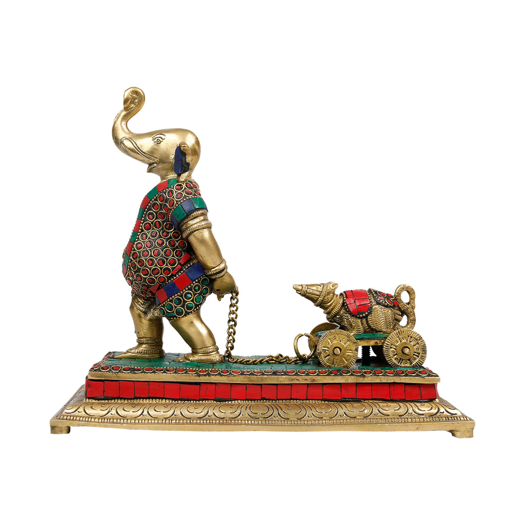 Brass Ganesh Chariot Rath – Ragaarts