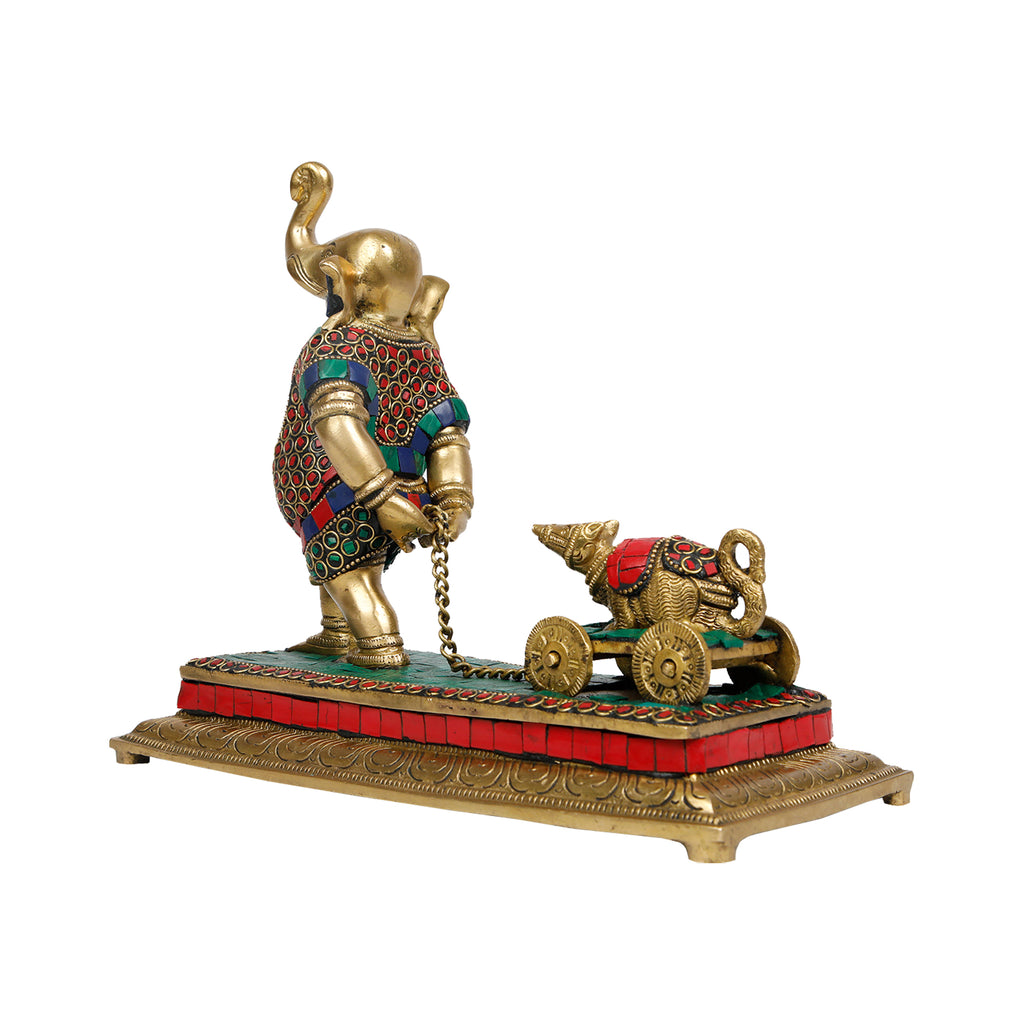 Brass Ganesh Chariot Rath – Ragaarts